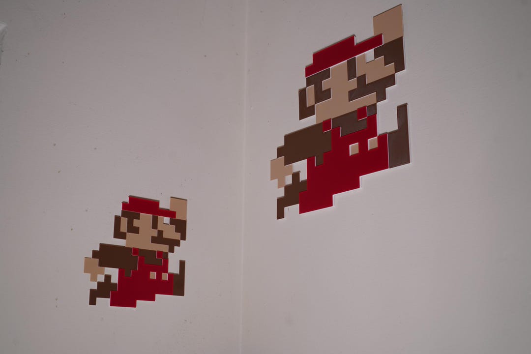 NES Super Mario Inspired Video Game Wall Art - Etsy