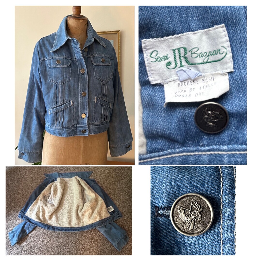 1960s Sears JR Bazaar USA Denim Jacket Centennial Civil War - Etsy