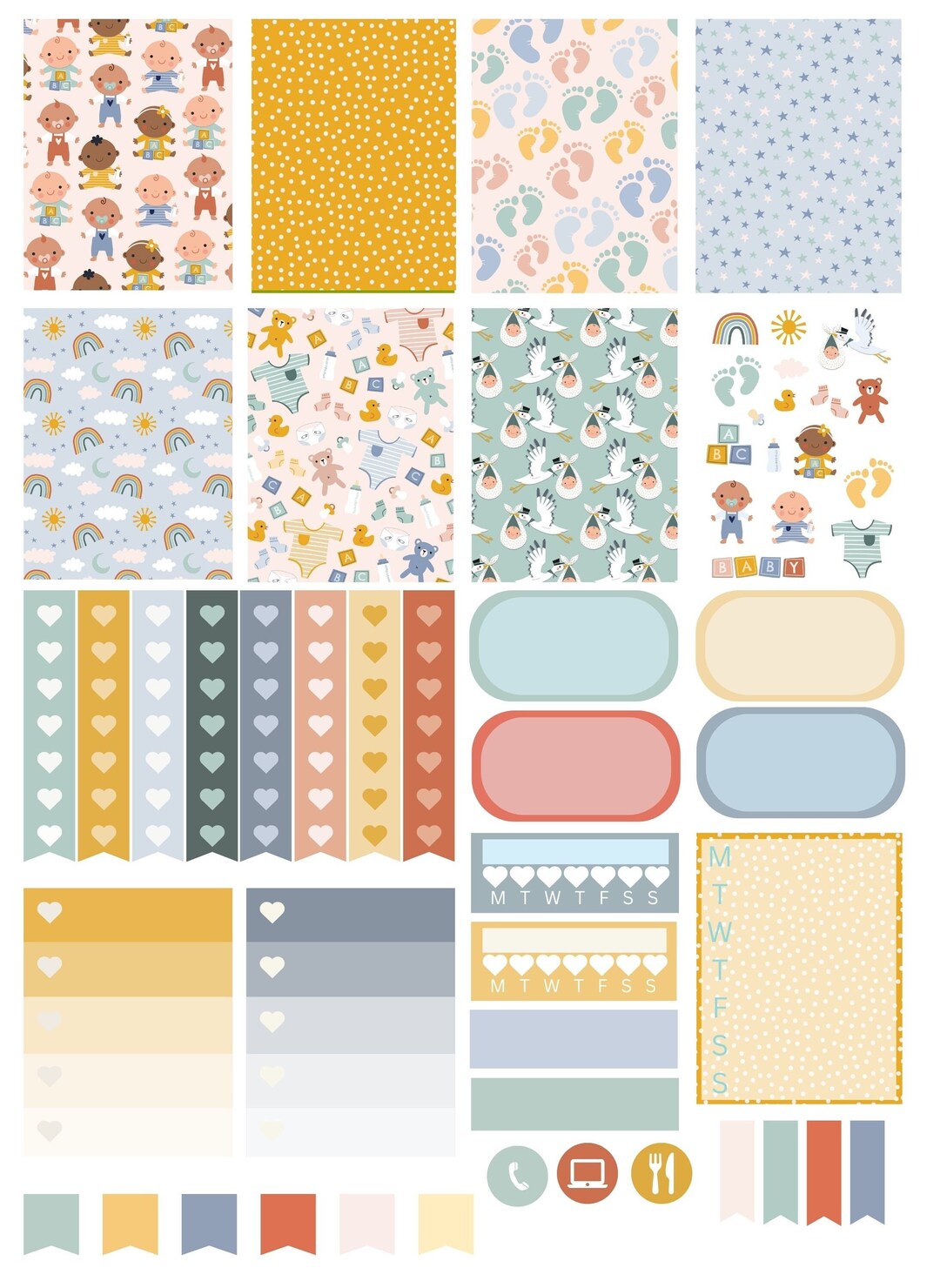 Congrats Baby Printable Planner Sticker Kit With CUT FILES - Etsy