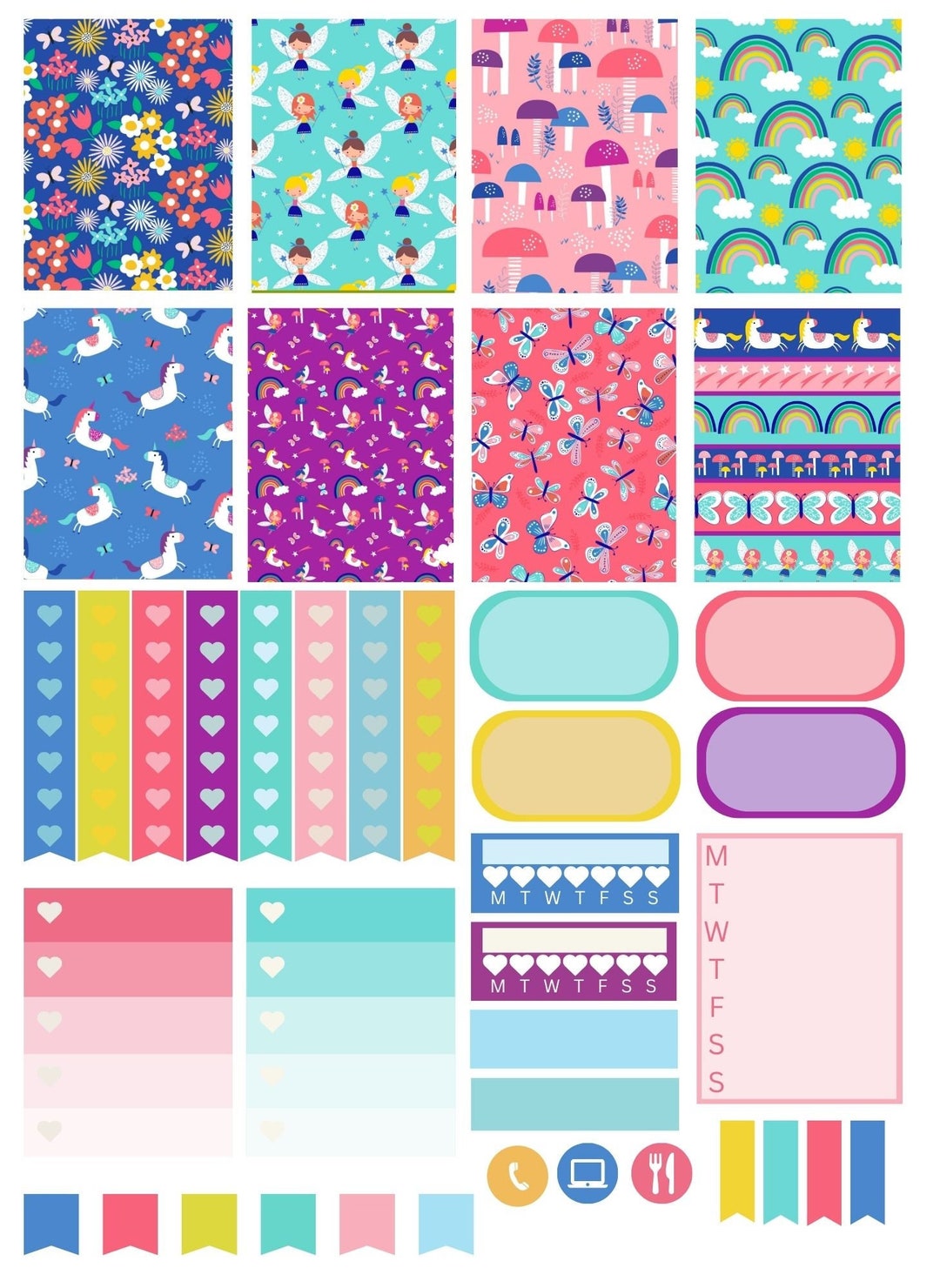 Magical Printable Planner Sticker Kit With CUT FILES - Etsy