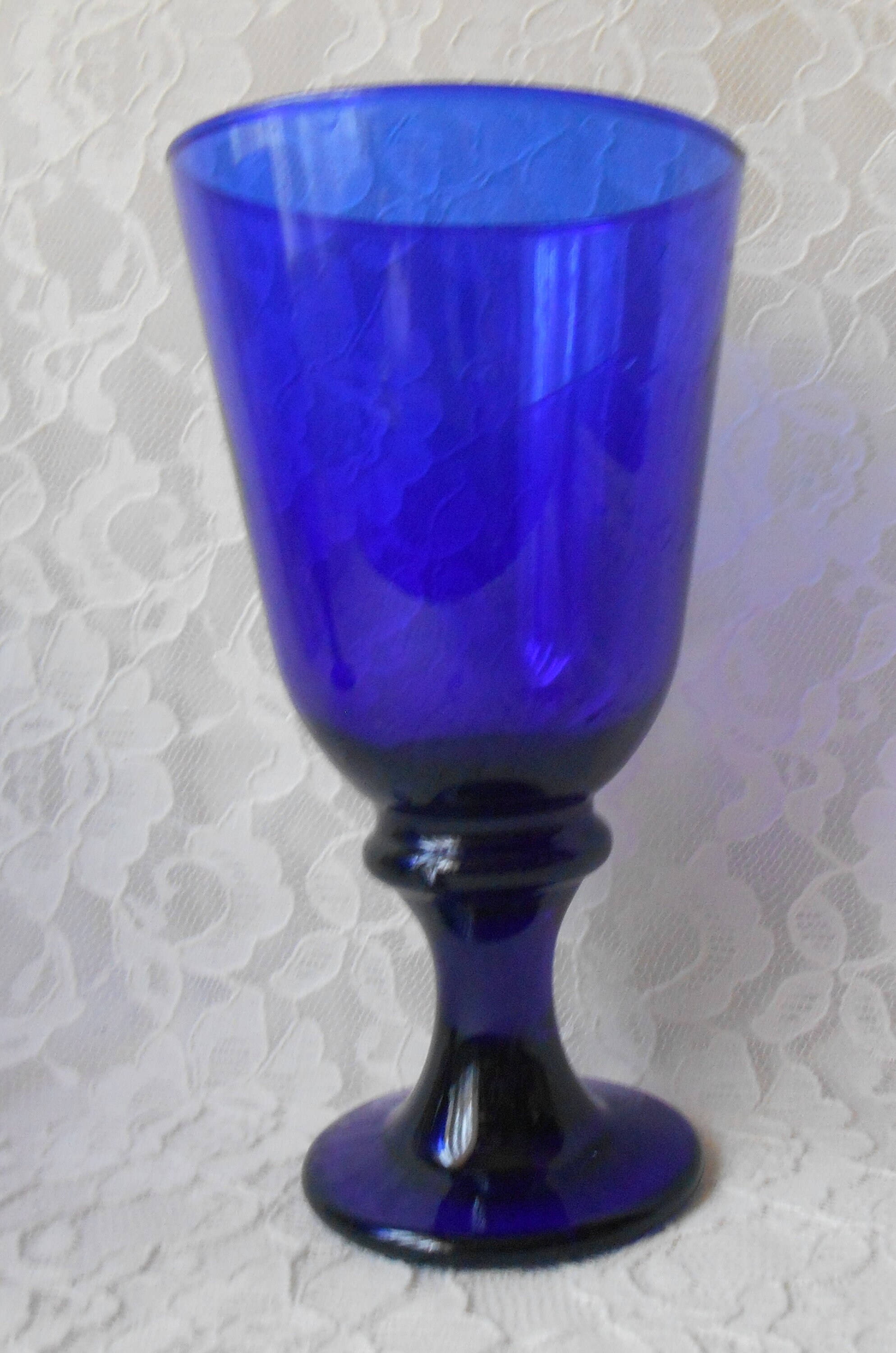 Vintage Wine Glasses Cobalt Deep Blue Libbey Glass Goblets Barware ...