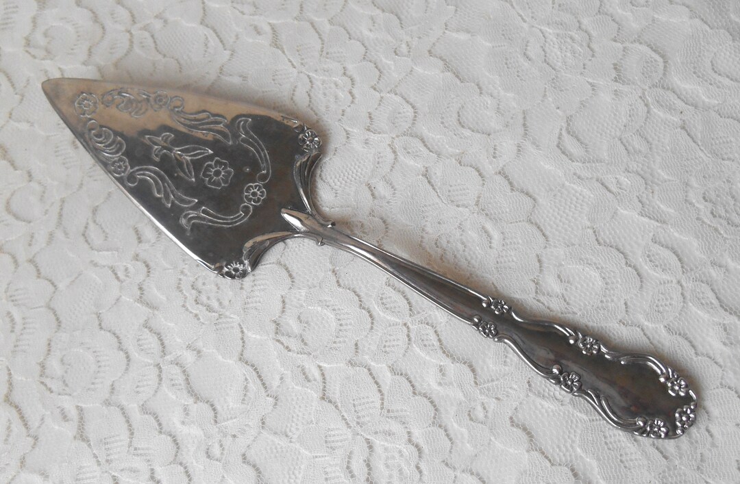 Vintage Godinger Pie and Cake Server Floral Design Dining - Etsy