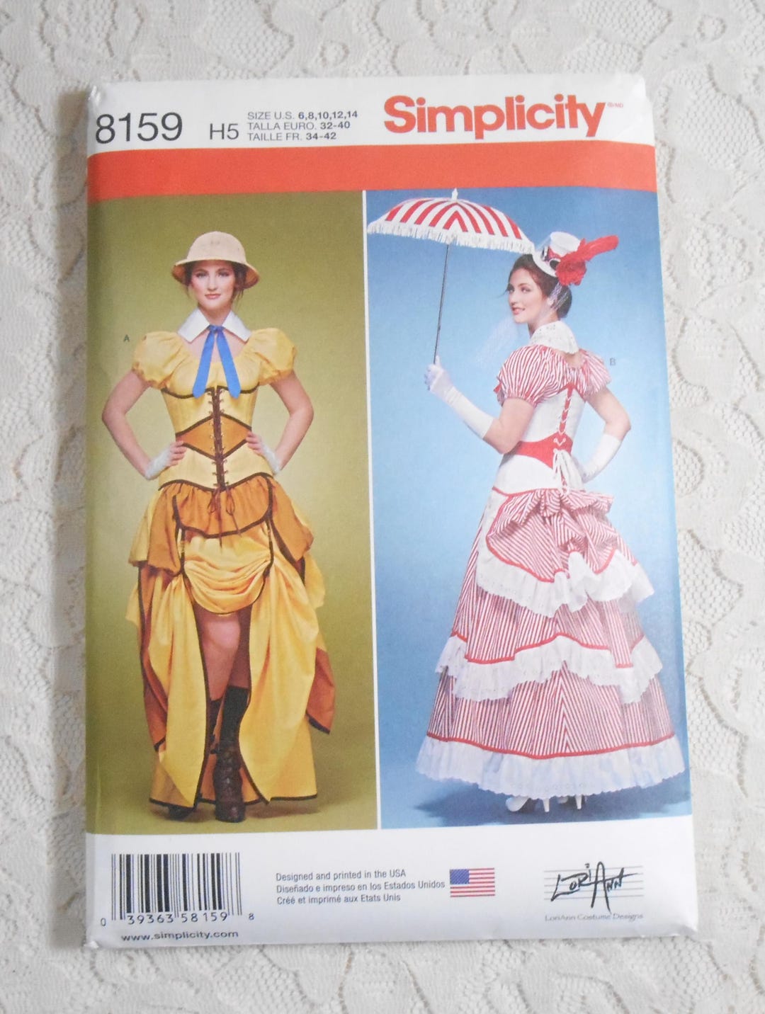 Simplicity Pattern 8159 Cosplay Costume Dress With Corsets Edwardian ...