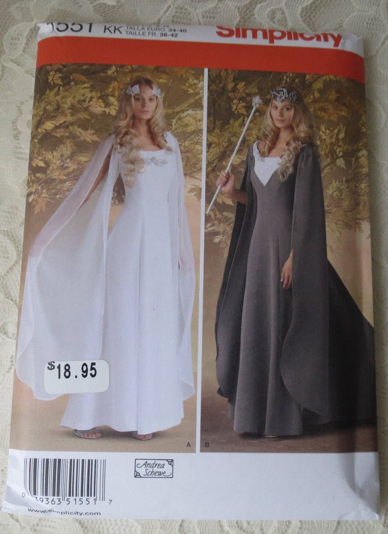 Simplicity 1551 Sewing Pattern Renaissance Style LOTR Fairy - Etsy