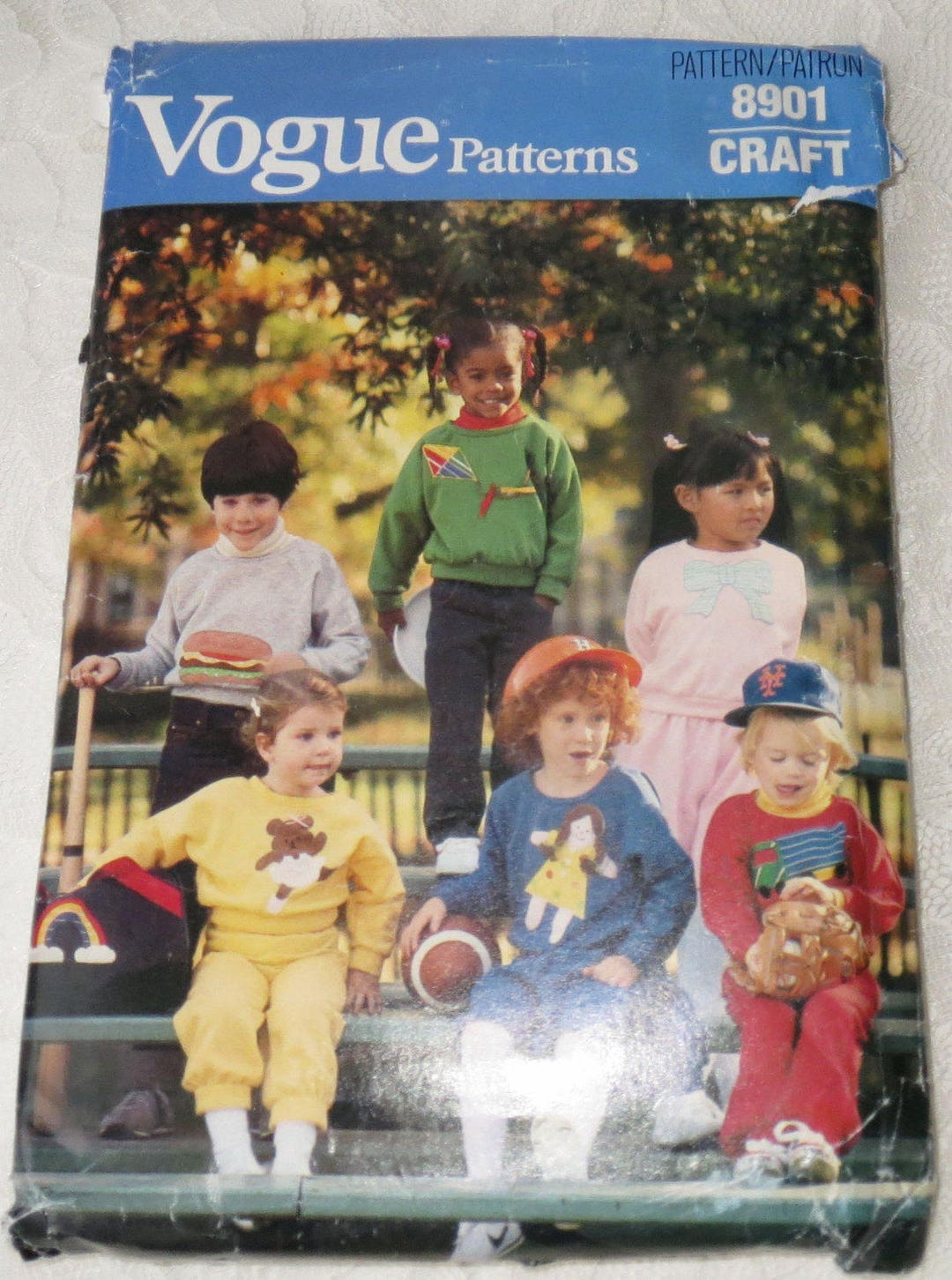 Vogue 8901 Sewing Pattern Craft Childrens Top With Appliques Ice Cream ...