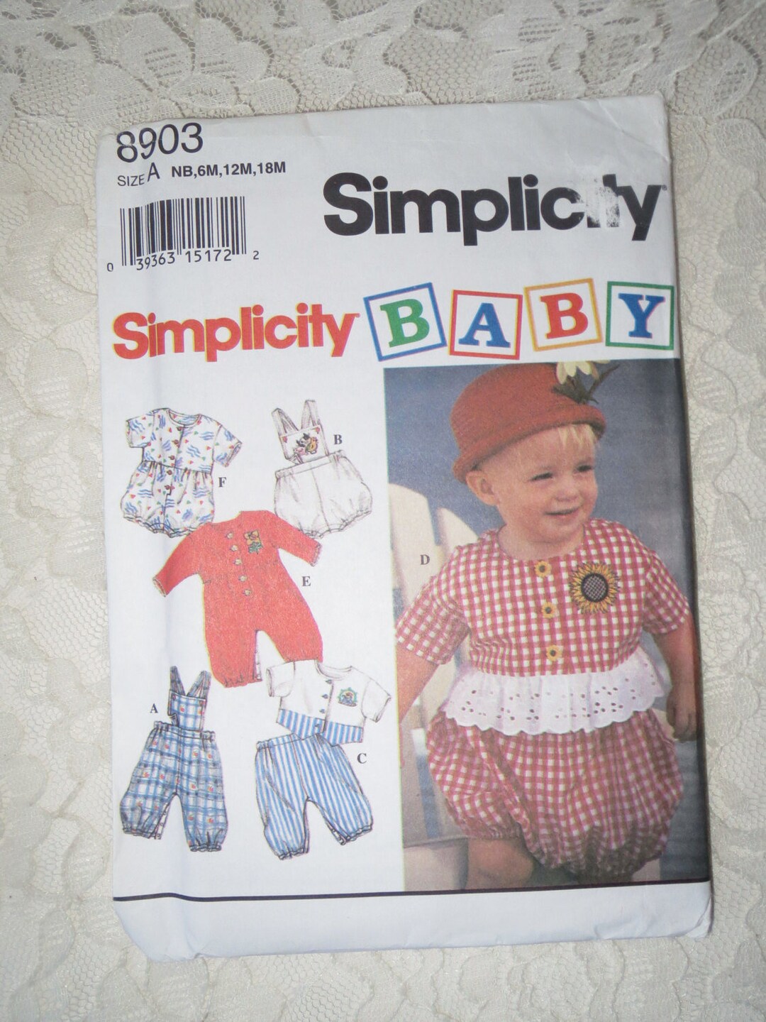 Simplicity 8903 Sewing Pattern Babies Tops, Pants, Romper, Panties ...