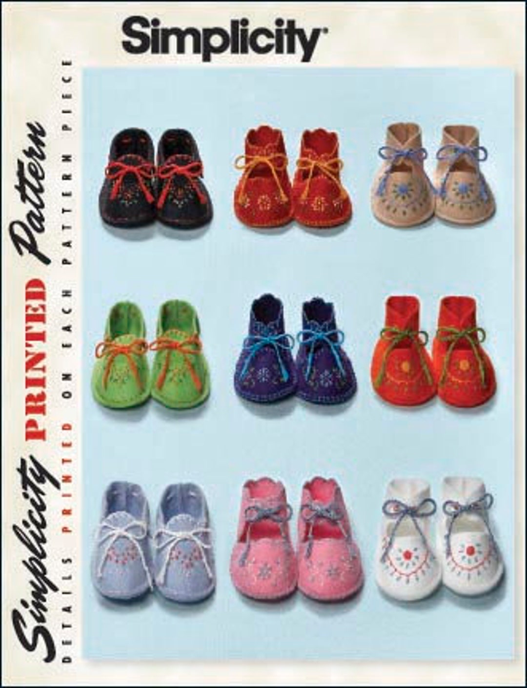 Simplicity 2867 Sewing Pattern Reproduction 1948 Baby Booties One Size ...