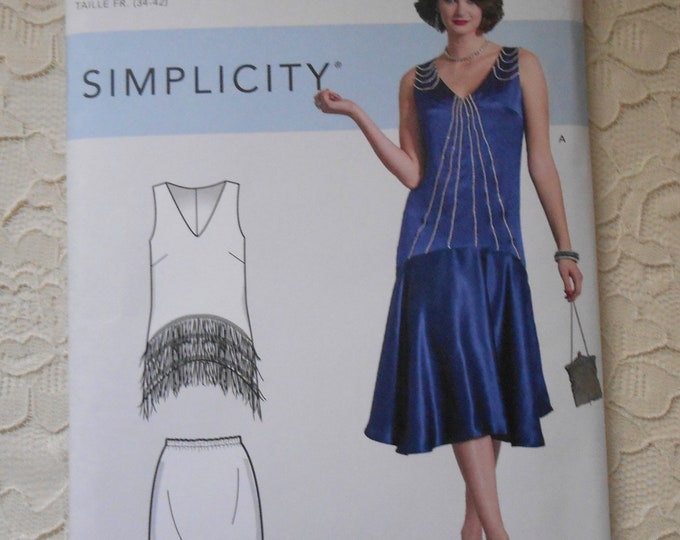 Simplicity S9088 Sewing Pattern Flapper Party Top and Skirt 1920's Size ...