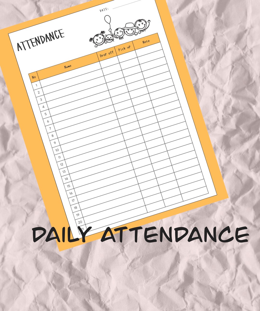 Printable Daily Attendance, Canva Editable - Etsy