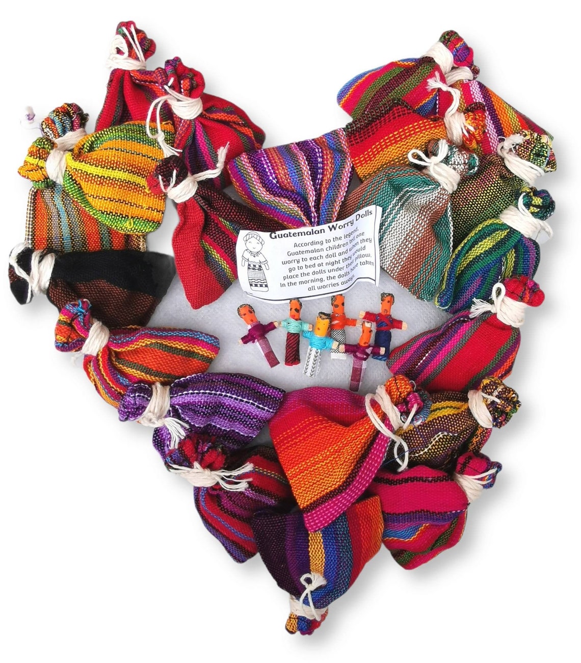 Bulk Worry Dolls Lot of 100 Pouches 6 Miniature Dolls in 1 - Etsy UK