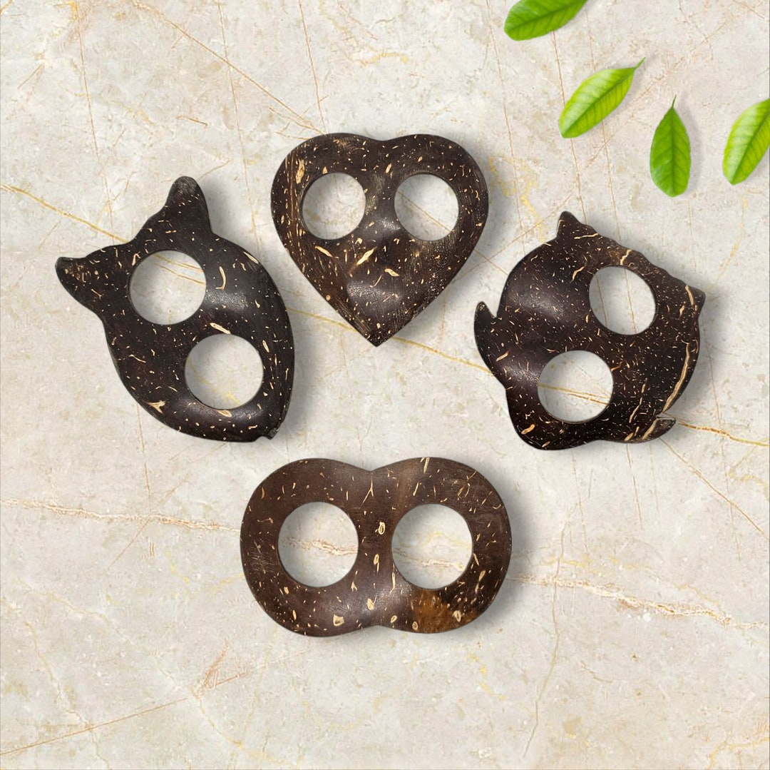 Coconut Shell Sarong Clip, Scarf Holder, Round, Flower, Heart, Oval ...