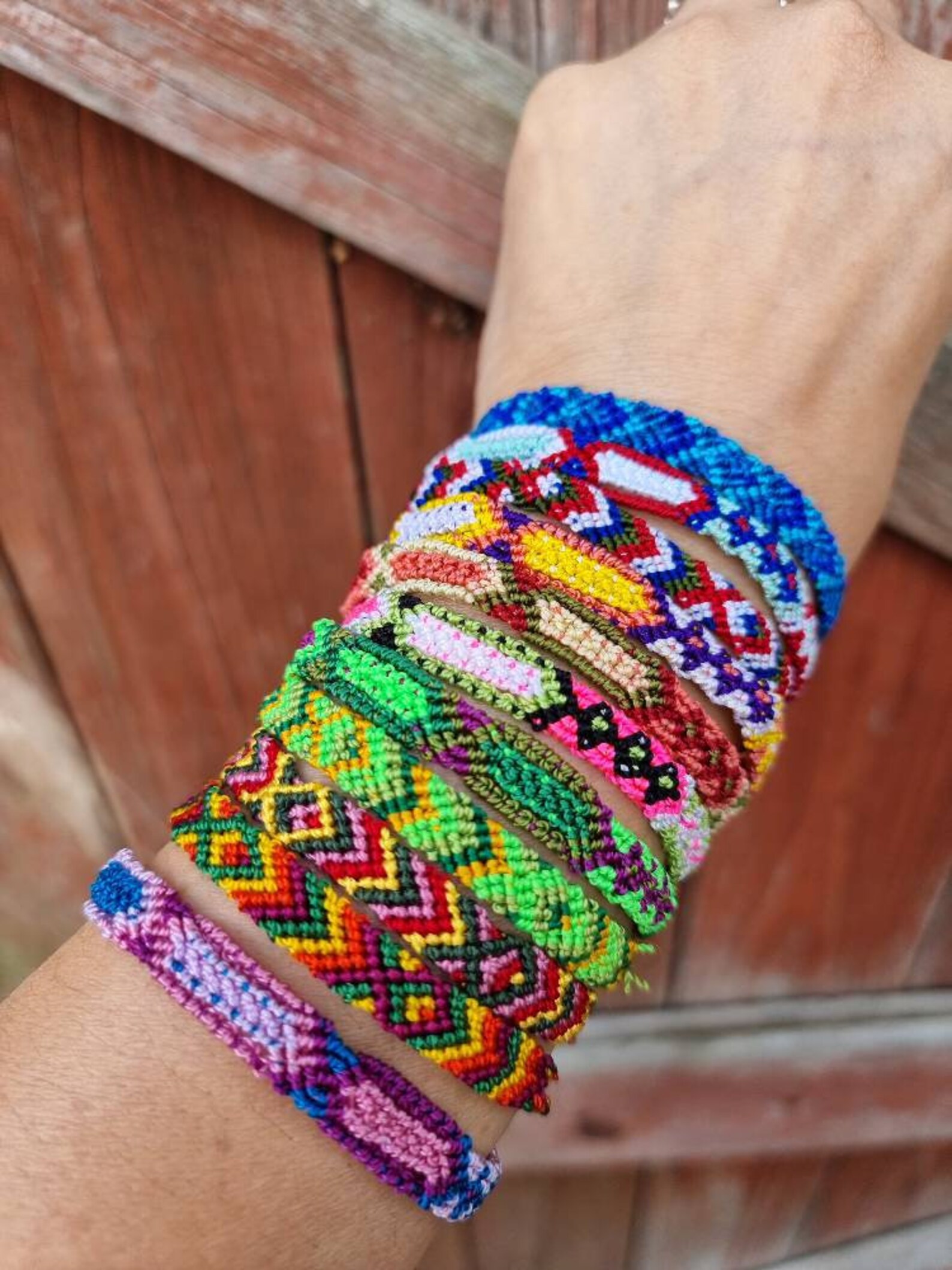 Woven Friendship Bracelet Omega Friendship Bracelet Best - Etsy UK