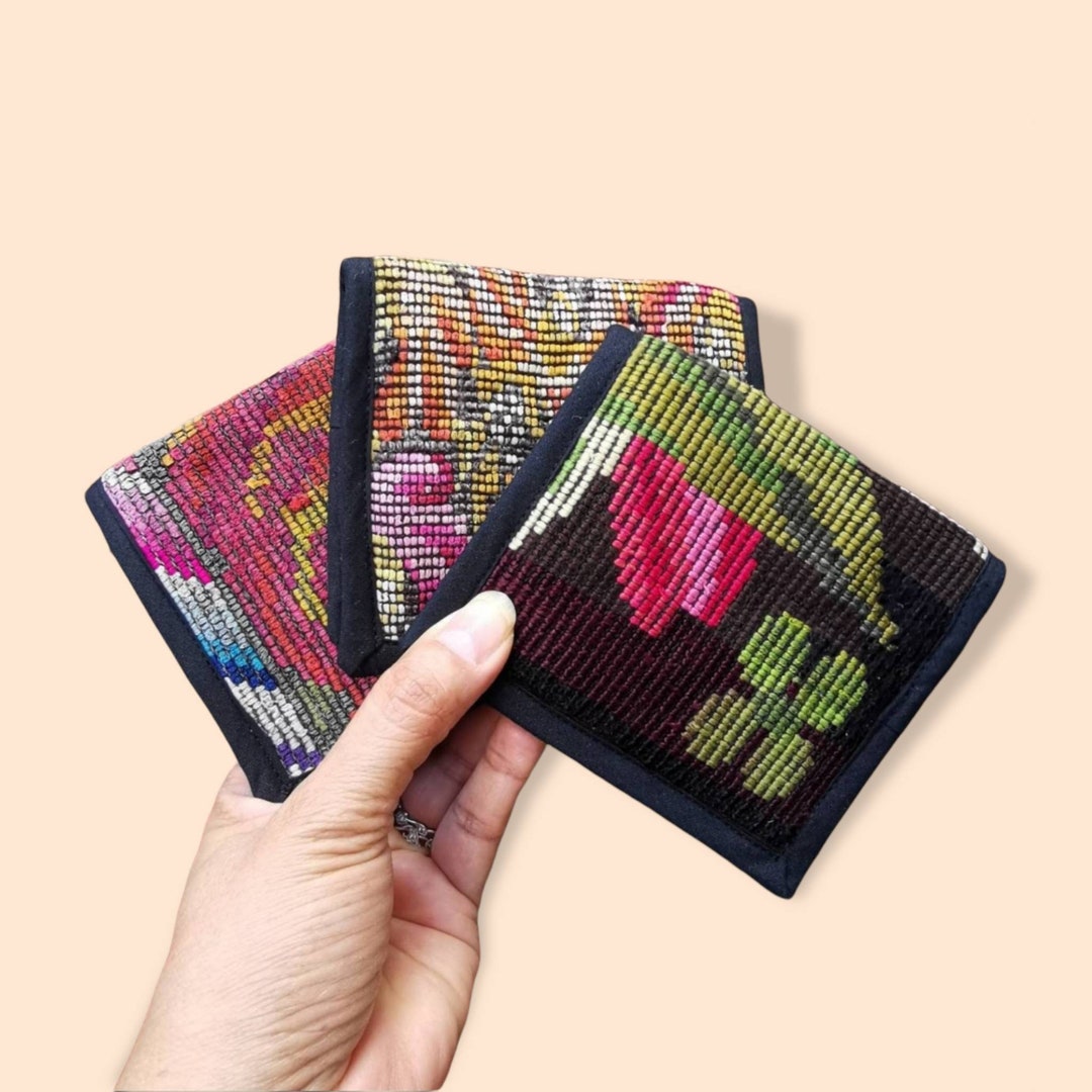 Guatemalan Mayan Wallet/ Fabric Wallet/ Huipil Wallet/ Hand Embroidered ...