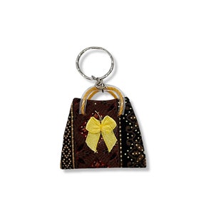 Batik Mini Purse Keyring - Key Ring Charms- Tiny Purse Key Accessories ...