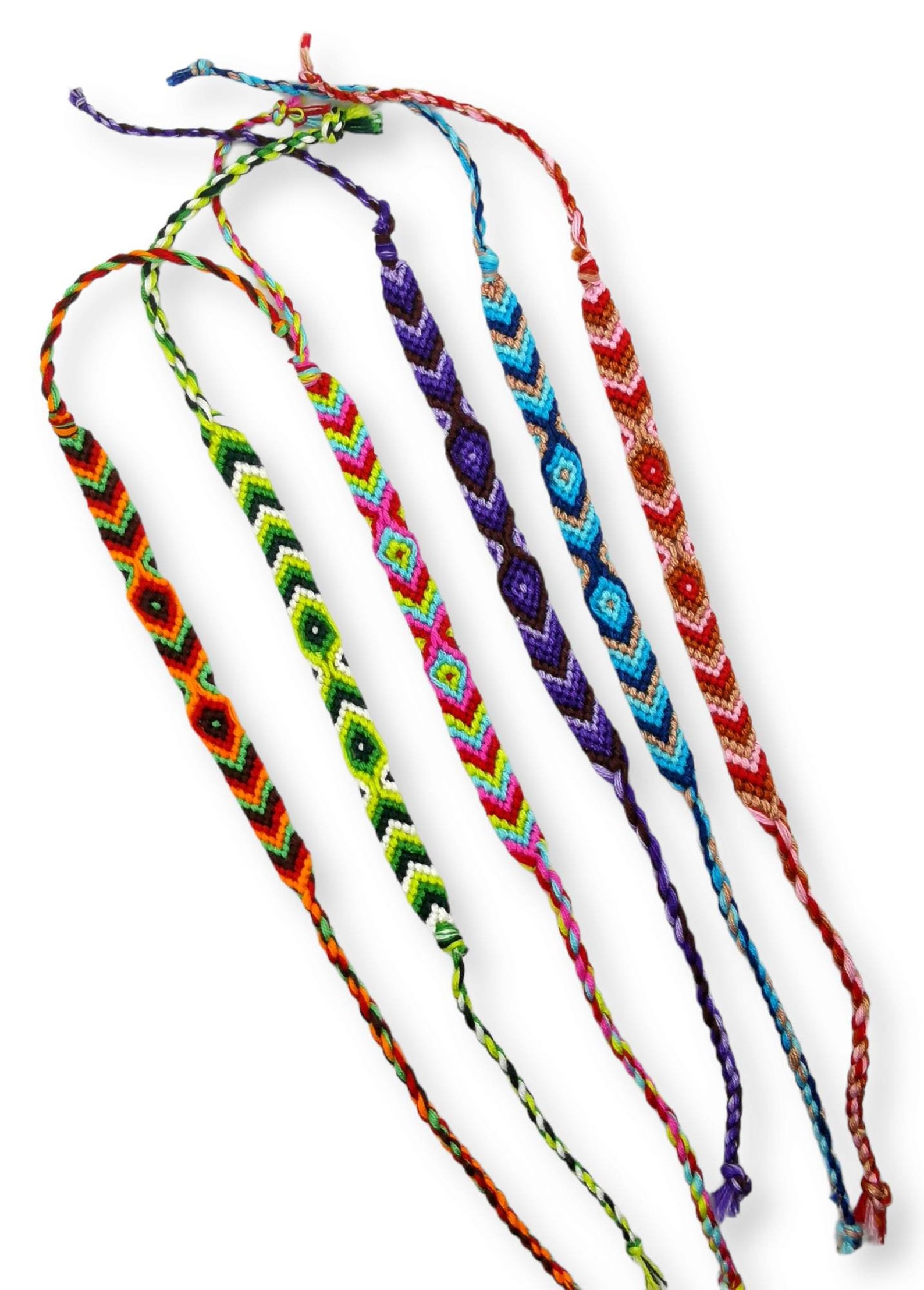 Woven Friendship Bracelets Cotton Wristband Set of 6 Wrap - Etsy UK