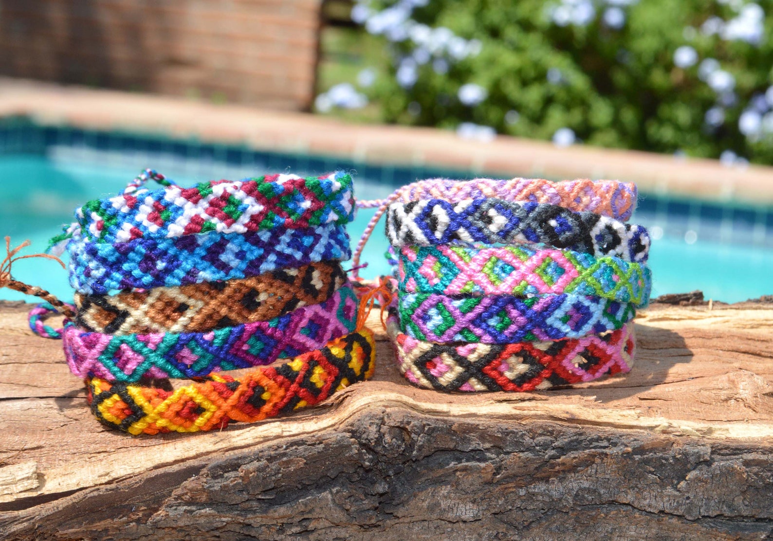 Woven Friendship Bracelets Cotton Wristband Set of 6 Wrap - Etsy UK