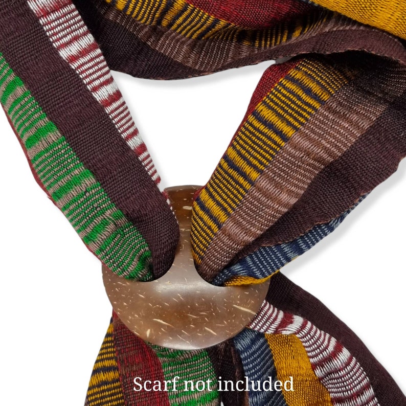 Coconut Shell Sarong Clip, Scarf Holder, Round, Flower, Heart, Oval ...