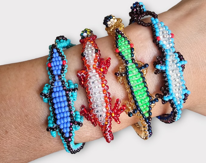 90s Bead Lizard Bracelet - Etsy