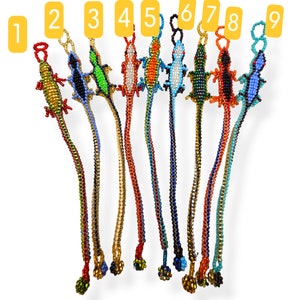 Lizard Inspired Bracelets, Gecko Beaded, Glass Beaded Wristband, Iguana ...