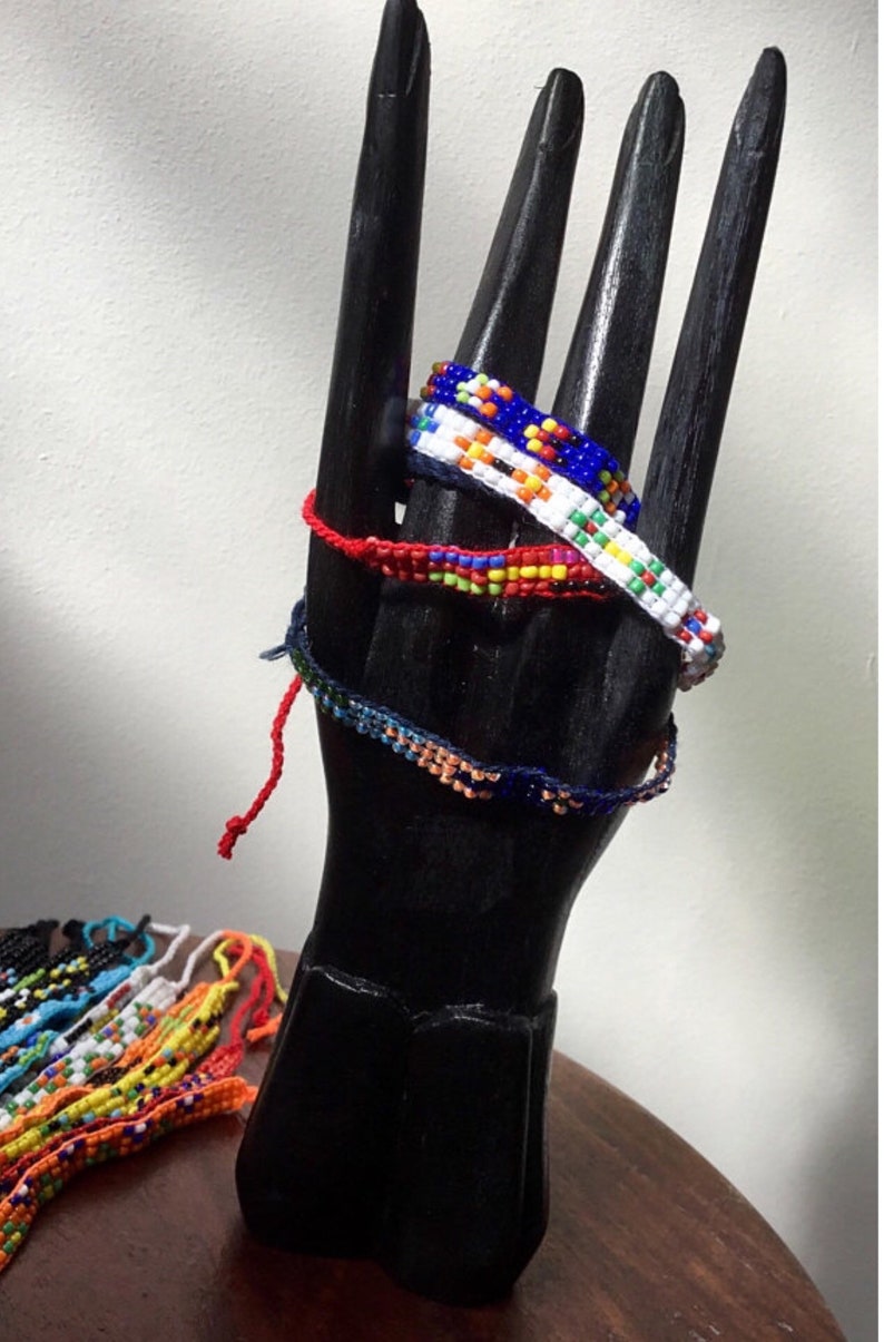 Friendship Bracelets Seed Beads Bracelet Hand Beaded Best Etsy