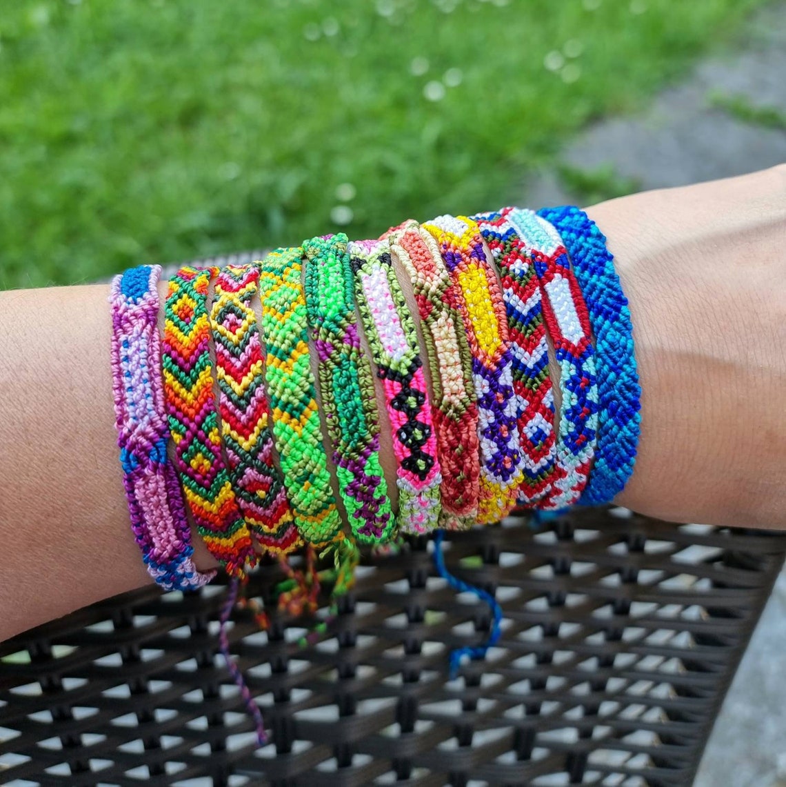 Woven Friendship Bracelet Omega Friendship Bracelet Best - Etsy UK
