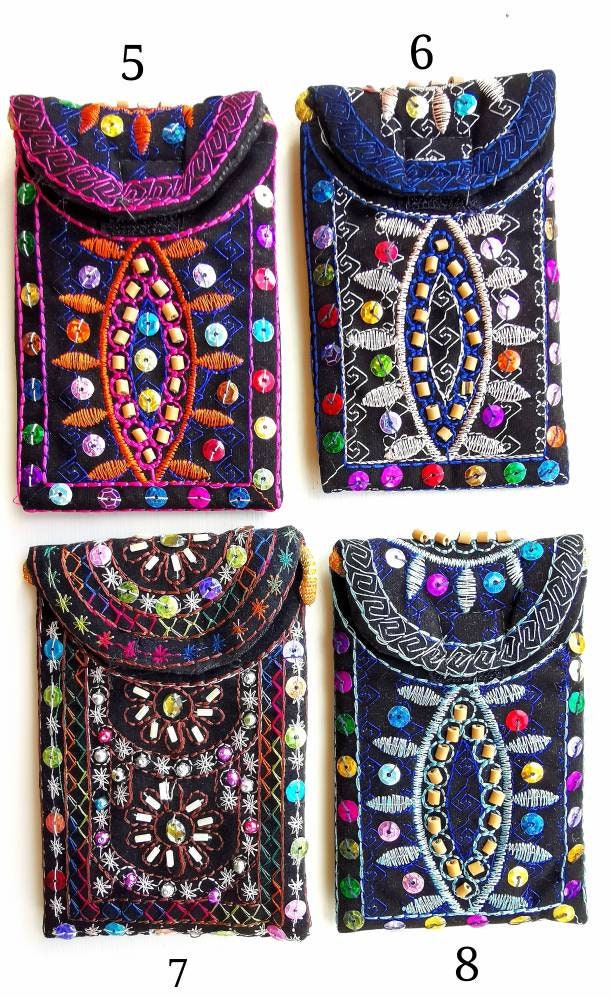 Small Padded Thai Purse embroidered Beaded Boho Chic Coin | Etsy