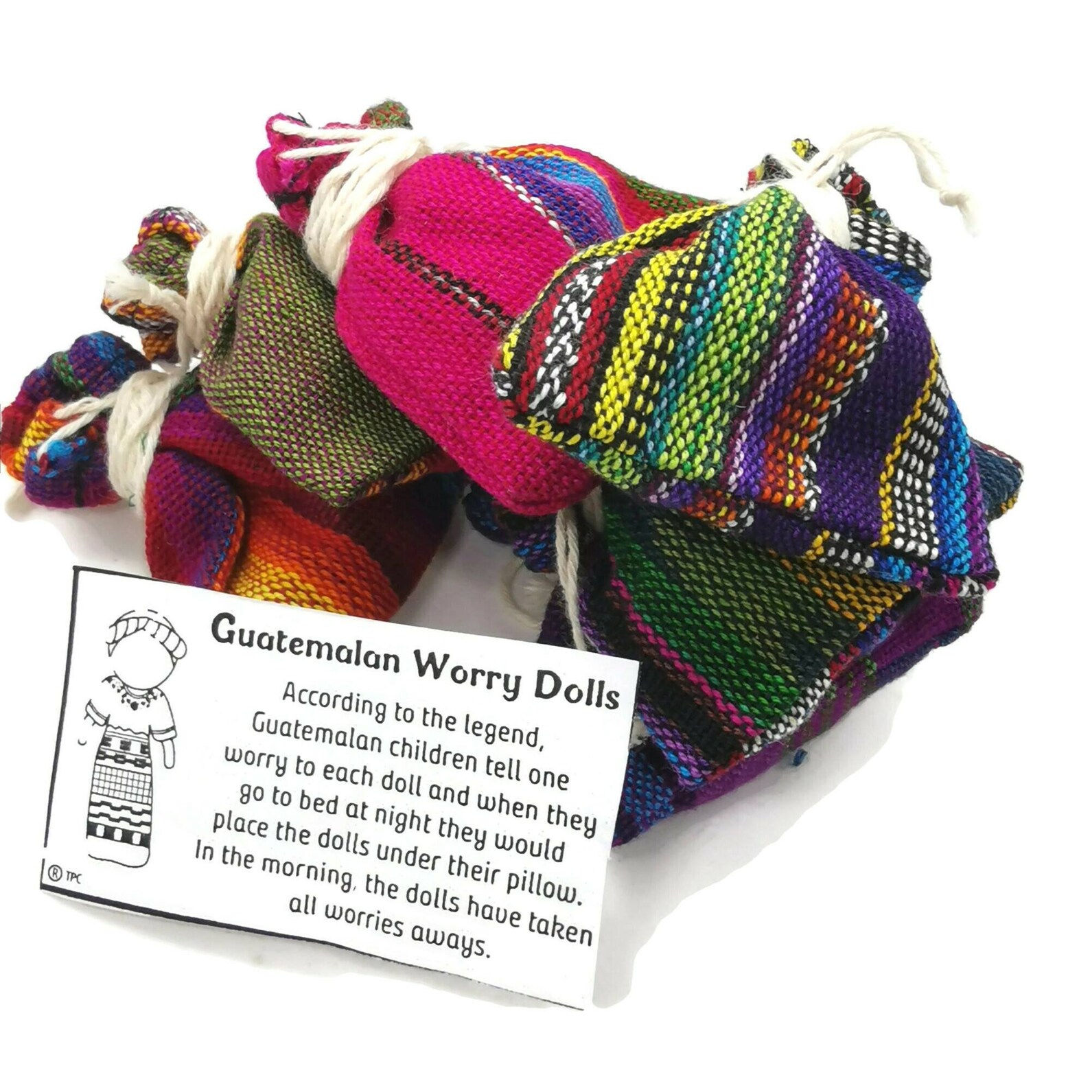 Bulk Worry Dolls Lot of 100 Pouches 6 Miniature Dolls in 1 - Etsy UK