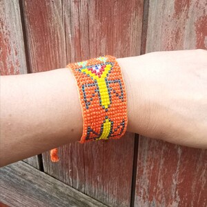 Huichol Beaded Bracelet, Mexican Beaded Bracelet, Seed Bead Bracelet ...