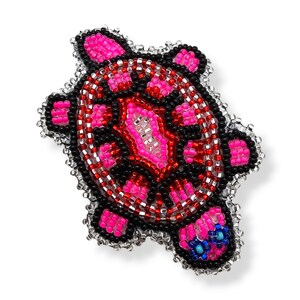 Turtle Glyph Beaded Hairclip or Barrette Hair Jewelry, Turtle Shaped ...