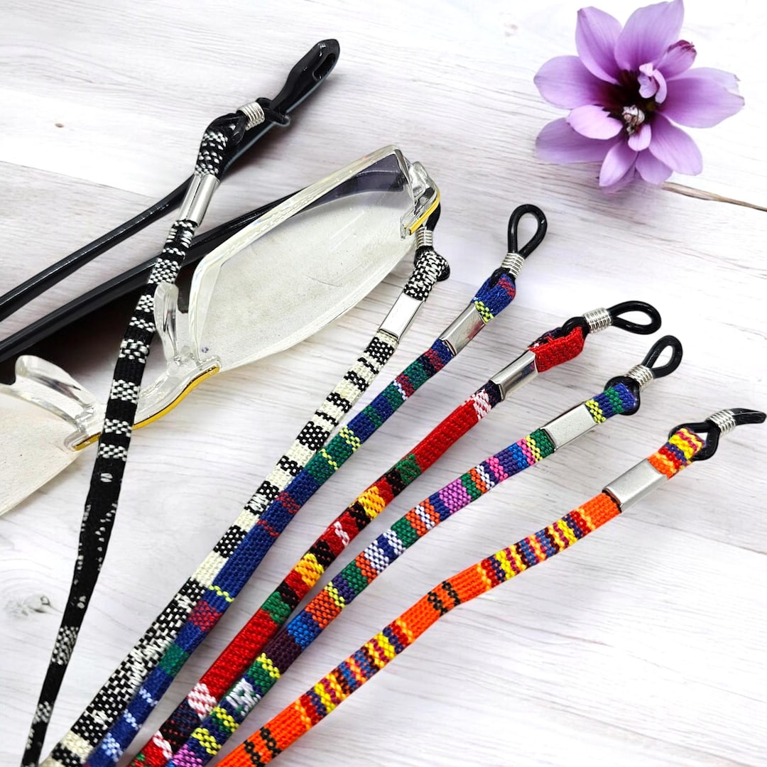 Multicolor Glasses Holder Strap, Ethnic Fabric Eyeglass Lanyard ...