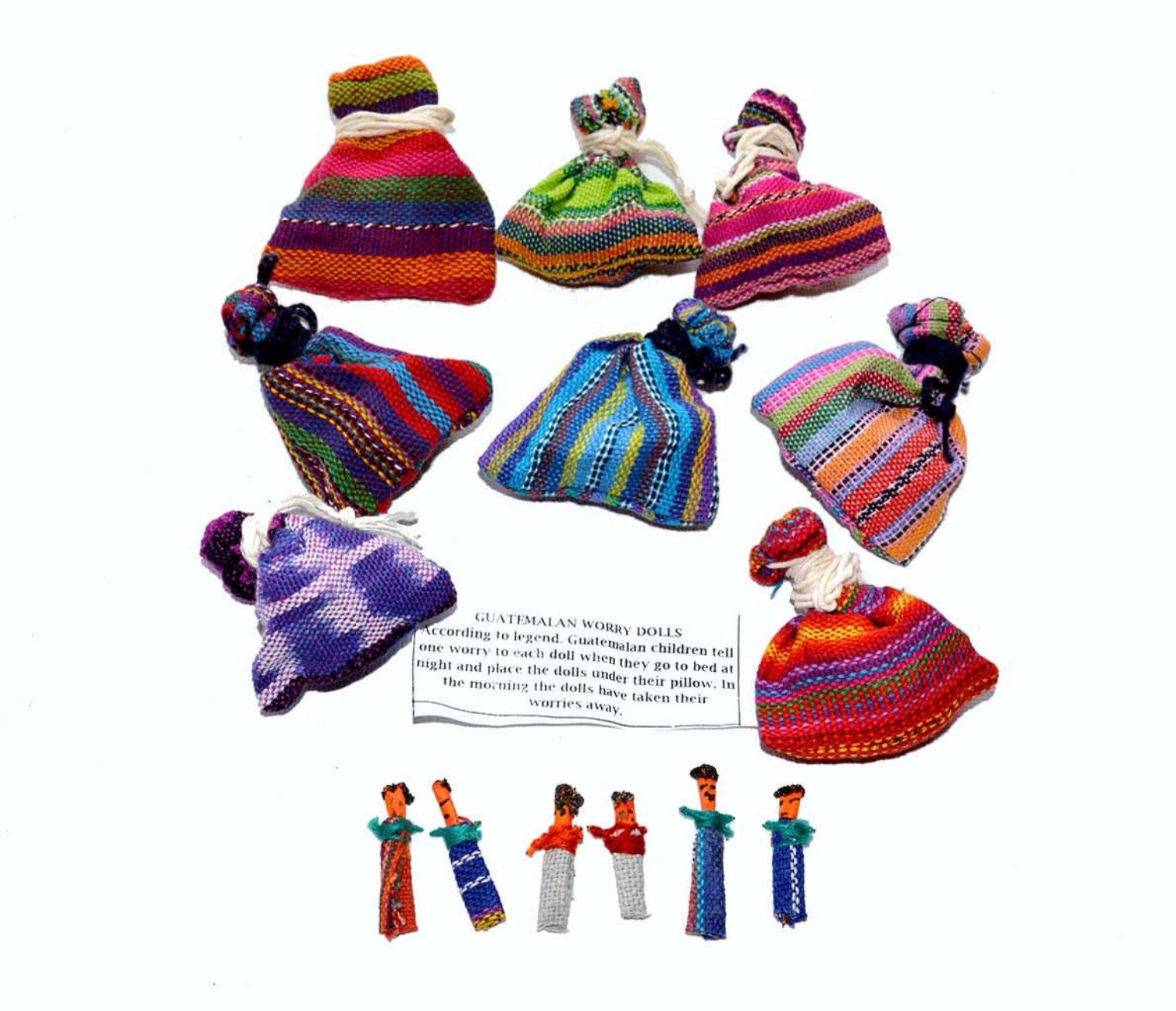 Guatemalan Worry Dolls Mayan Dolls Trouble Dolls Worry | Etsy UK