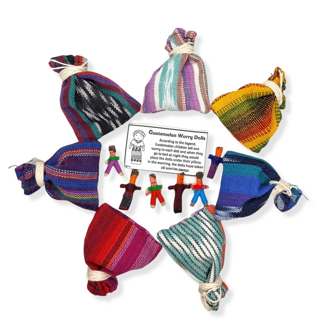 Bulk Worry Dolls Lot of 100 Pouches 6 Miniature Dolls in 1 - Etsy UK