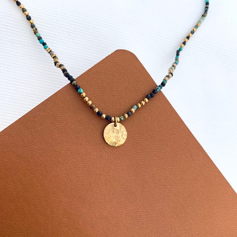 Collier pierre naturelle Turquoise d'Afrique / Collier - Etsy France