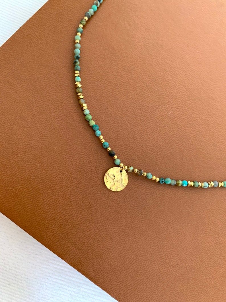 Collier pierre naturelle Turquoise d'Afrique / Collier - Etsy France