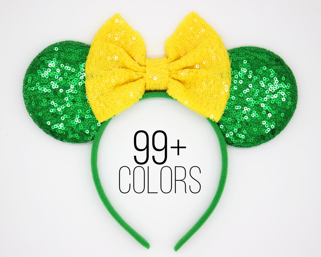 Mouse Ears 500 Colors Rose Gold Mouse Ears Black Sequin Mouse Ears ...