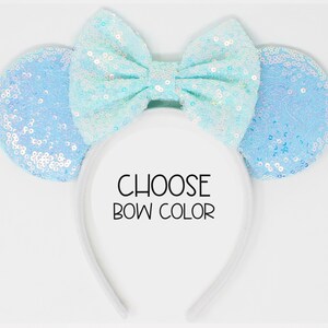 Candy Ice Sequin Mouse Ears | Choose Your Bow Color - Etsy