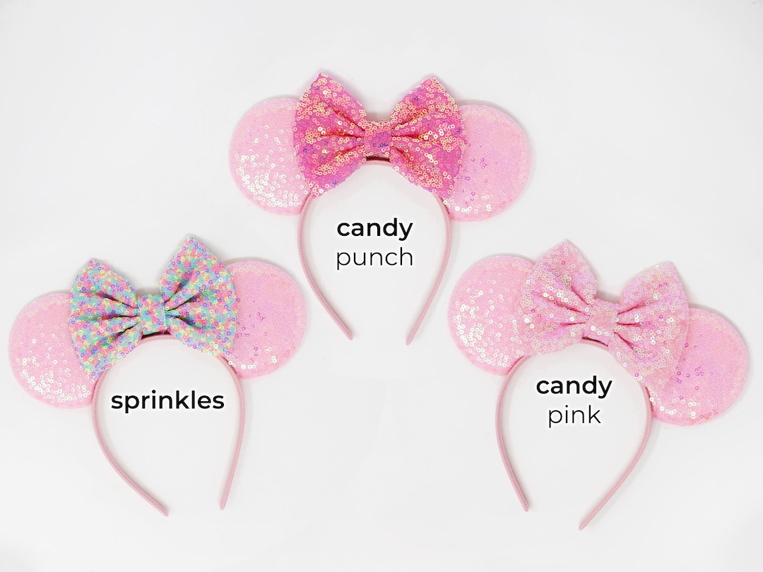 Candy Pink Mouse Ears 20+ Colors | Candy Color Gold Mouse Ears ...
