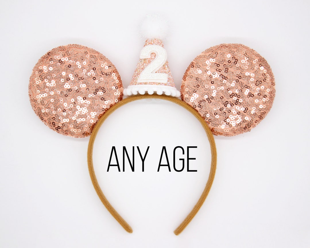 Mouse Birthday Ears With Mini Party Hat Mini Hat Mouse Birthday Ears ...