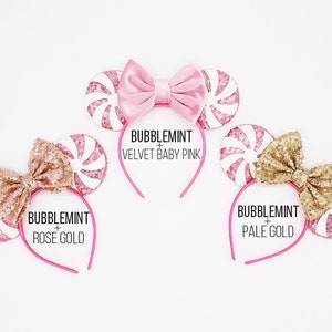 Candy Swirl Mouse Ears Headband | Spearmint Swirl Mouse Ears ...