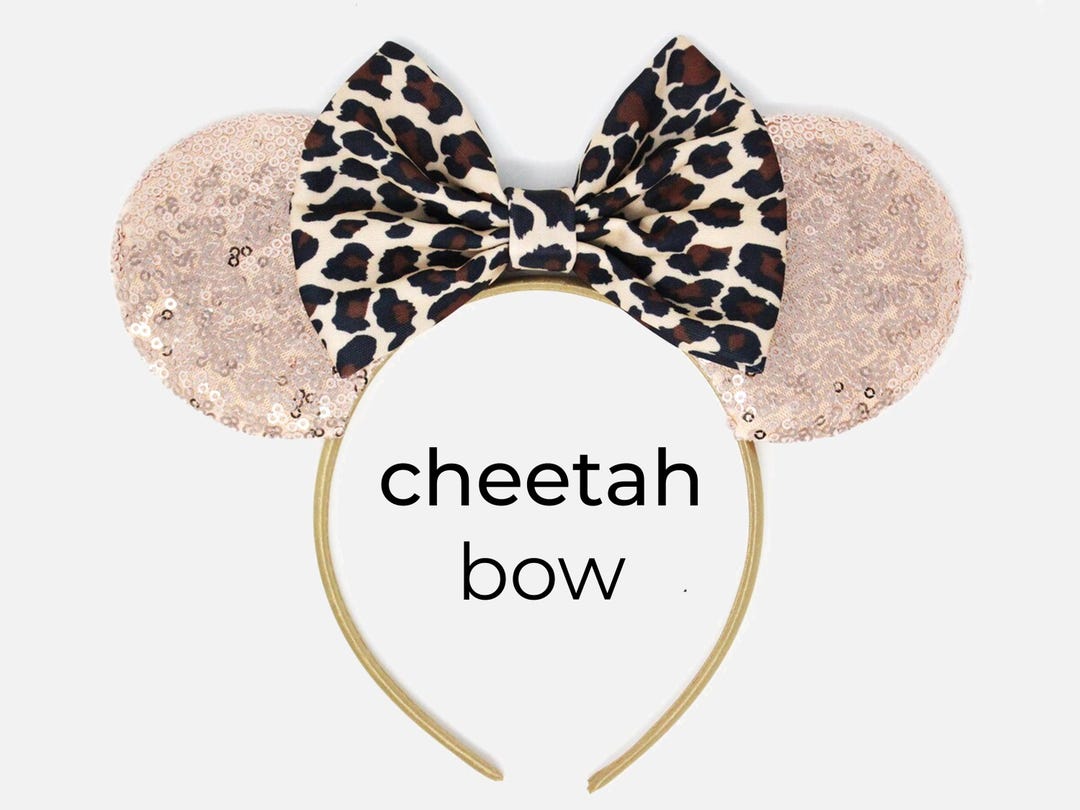 Cheetah Print Mouse Ears | Rose Gold Mouse Ears | Animal Print Mouse ...