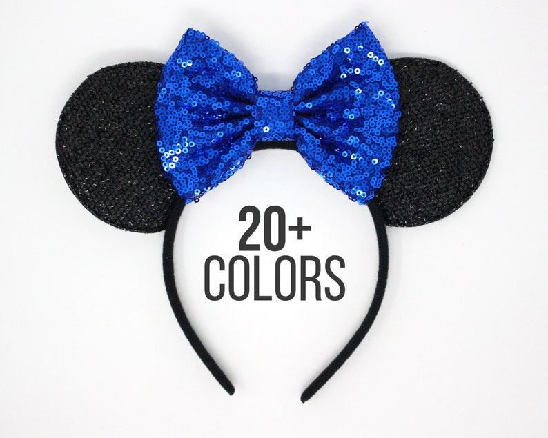 Blue Mouse Ears One Size Mouse Ear Headband Blue Sequin - Etsy