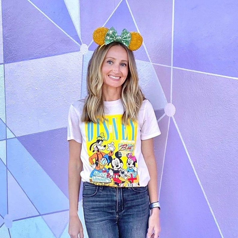 Sequin Mouse Ears Headband | Choose Bow Color, One Size Fits Most - Etsy