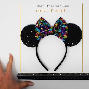 Candy Ice Sequin Mouse Ears | Choose Your Bow Color - Etsy