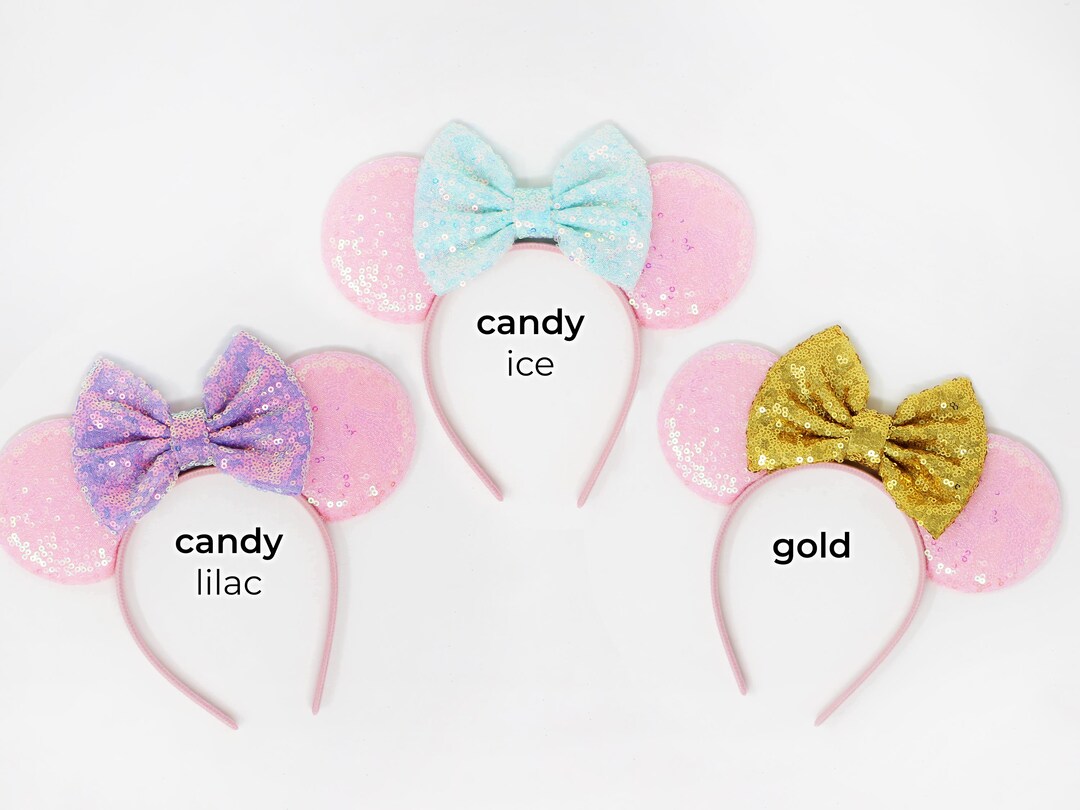 Candy Pink Mouse Ears 20 Colors Candy Color Gold Mouse Ears Birthday ...
