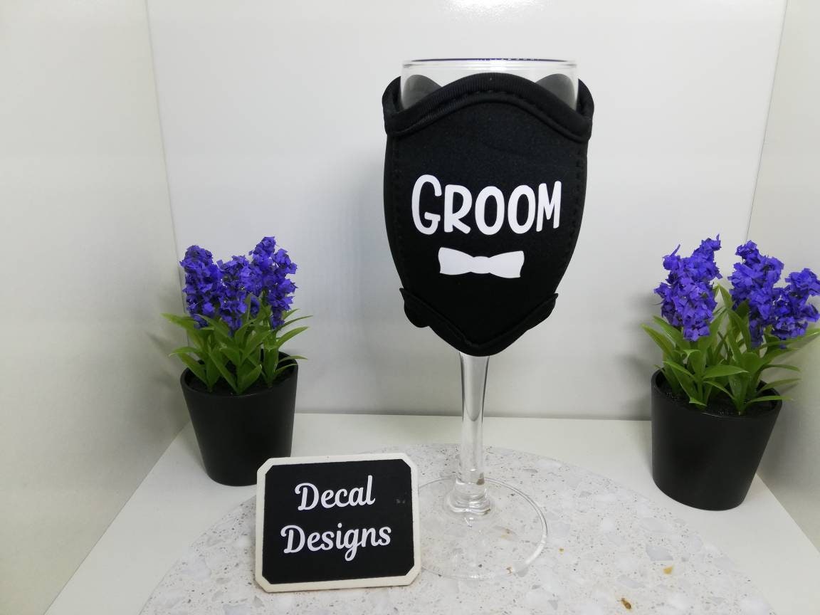Personalised Wine Glass Koozie Wine Glass Holders Wine Glass Etsy