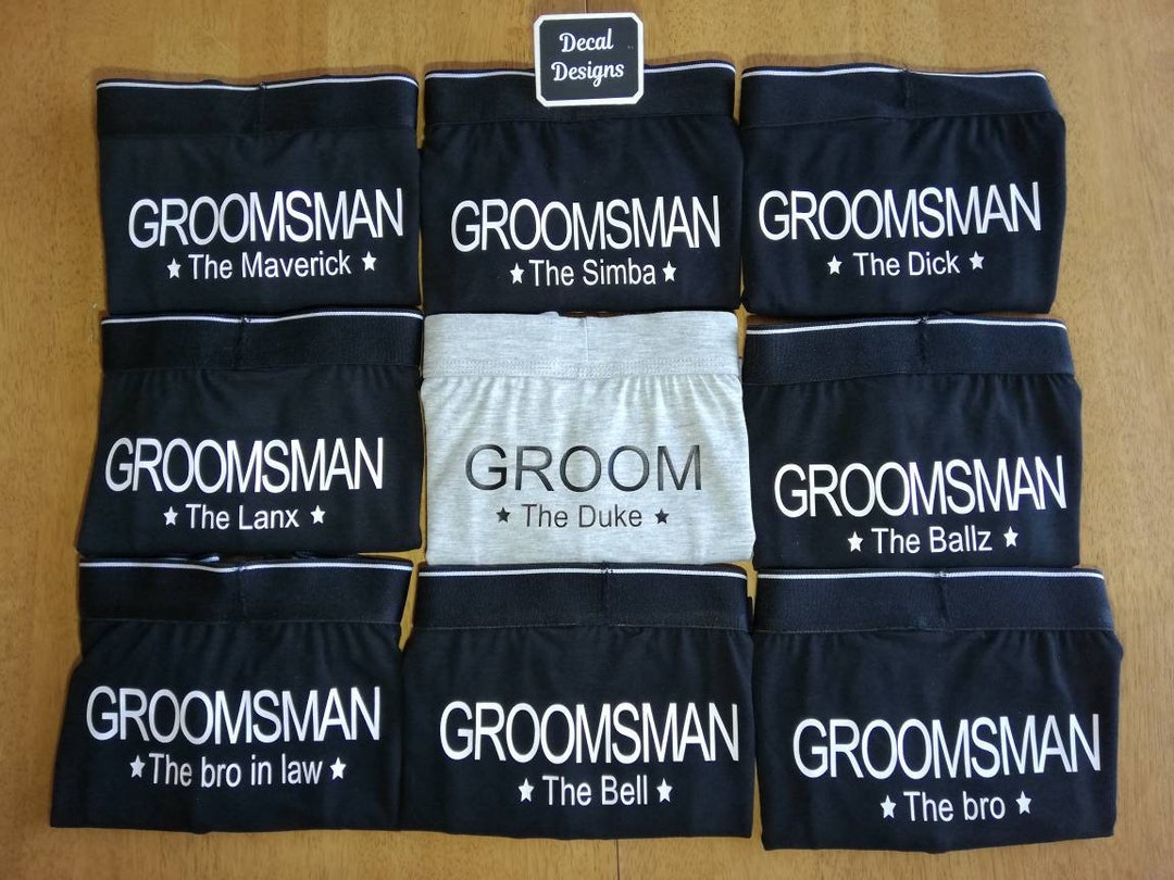 Groomsman Underwear Personalised Boxer Briefs Wedding Gift - Etsy