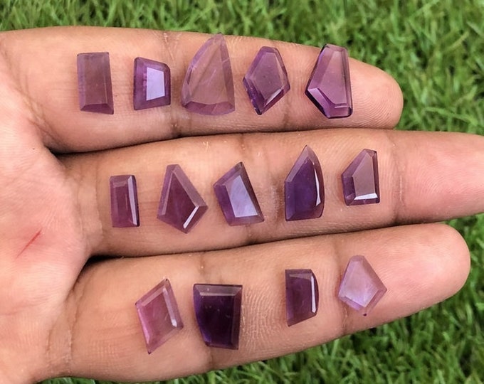Amethyst Fancy Step Cut Slices Lot, AAA Quality Natural Amethyst Rose ...