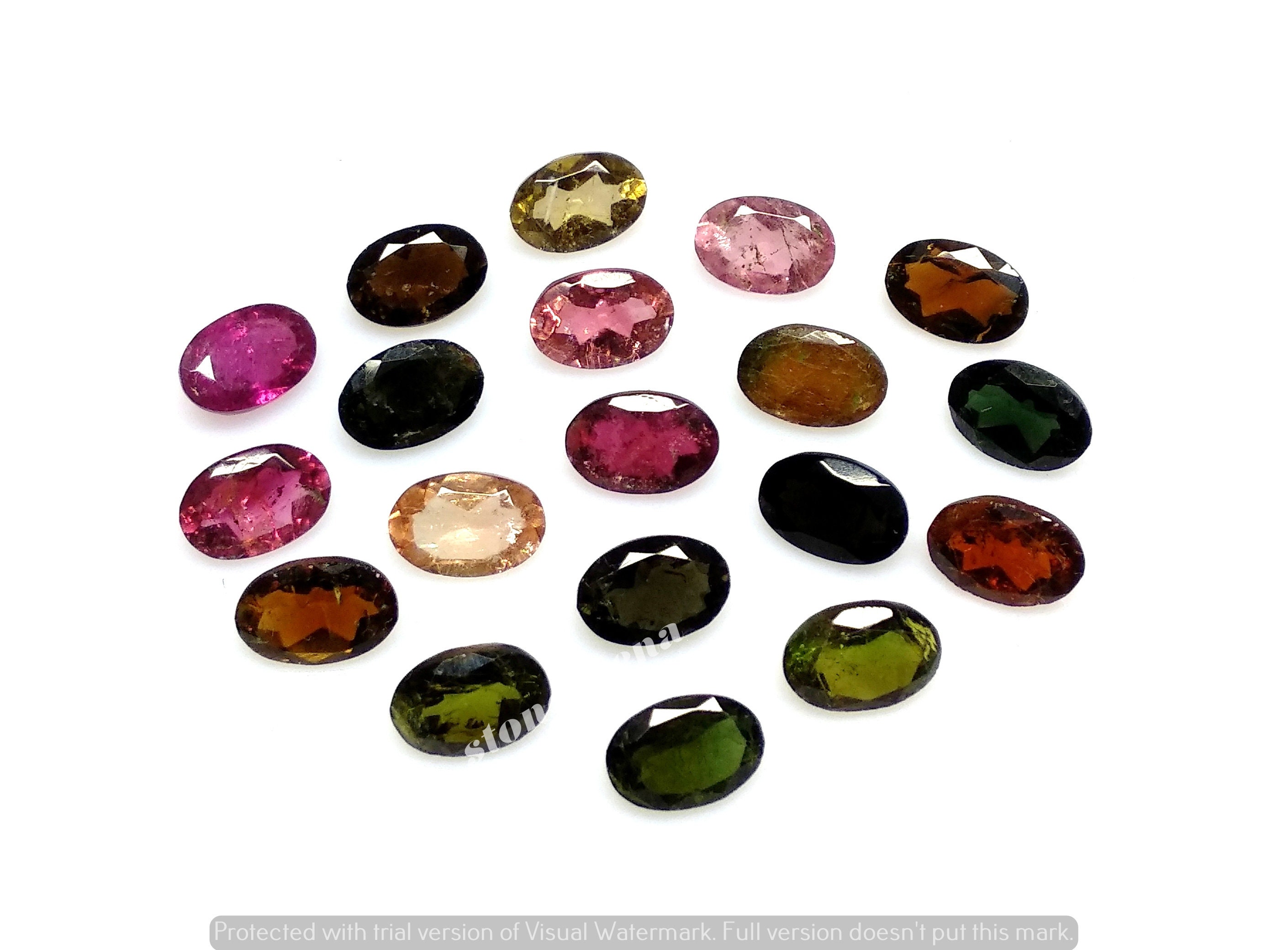 Tourmaline Cut Cabochon Lot 9x6 mm Natural Multi Tourmaline | Etsy