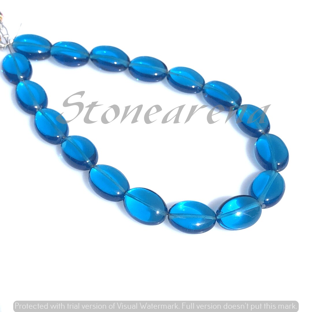 Paraiba Blue Quartz Layout Gemstone, Beaded Blue Quartz Briolette ...