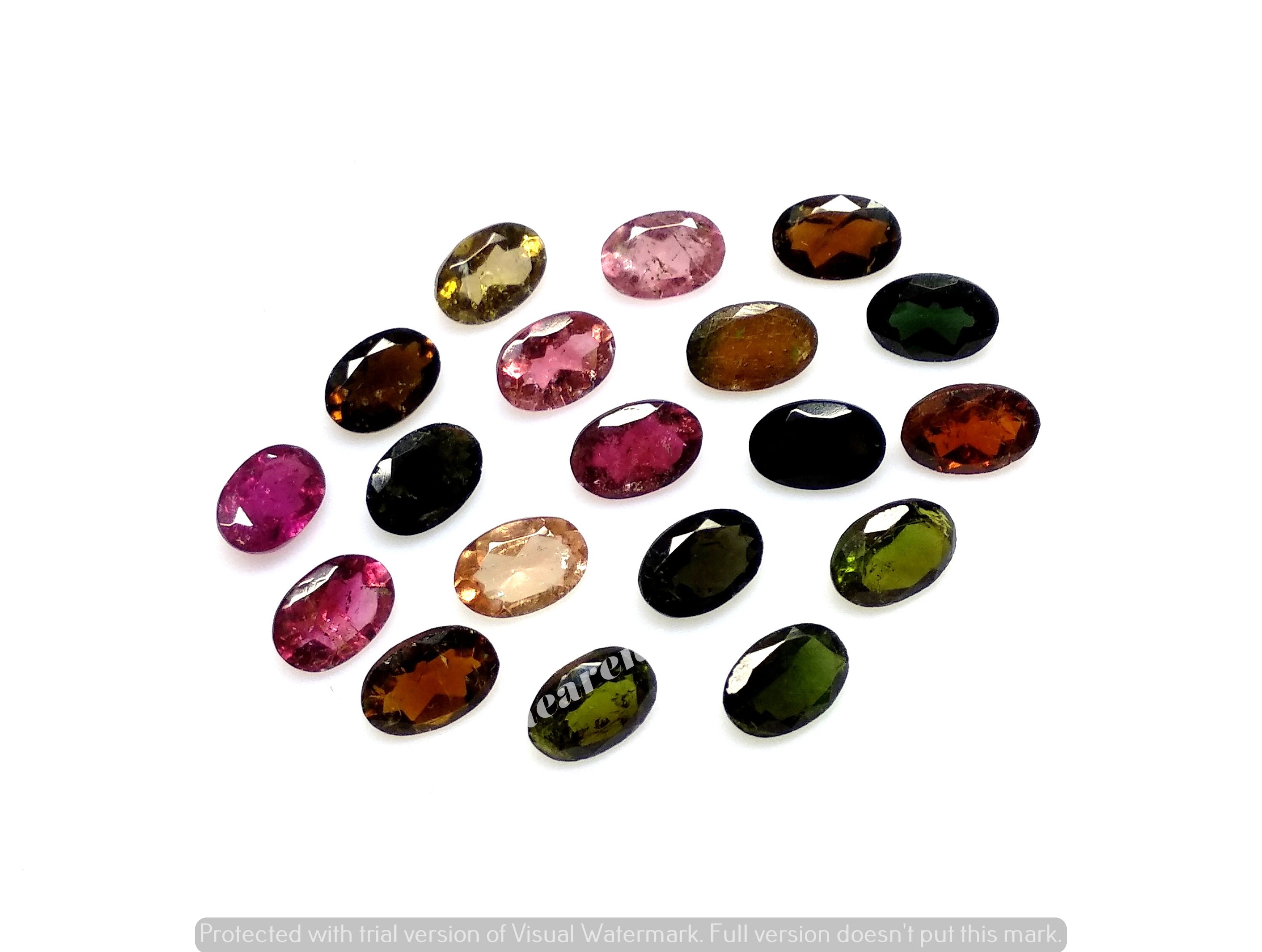 Tourmaline Cut Cabochon Lot 9x6 mm Natural Multi Tourmaline | Etsy